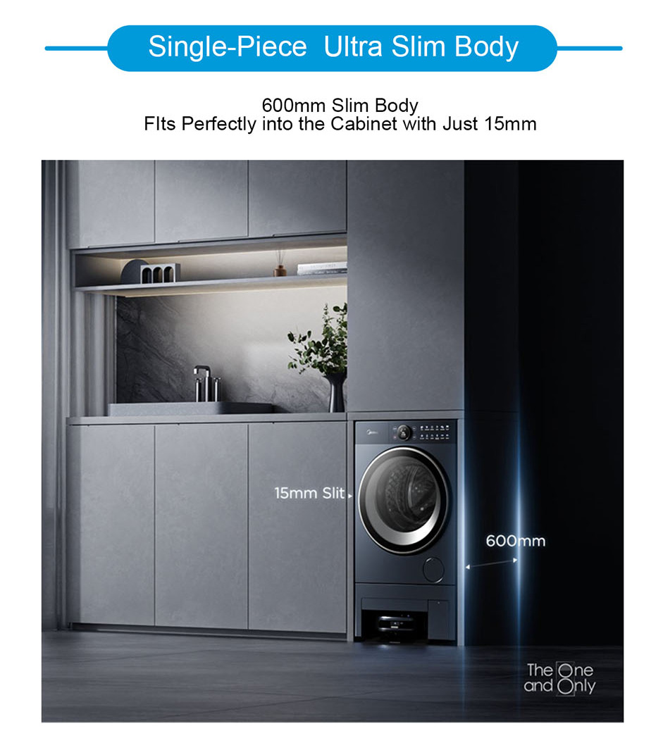 MIDEA WBMF310 Washbot 10/7KG Front Load Combo Washer | Shopee Singapore