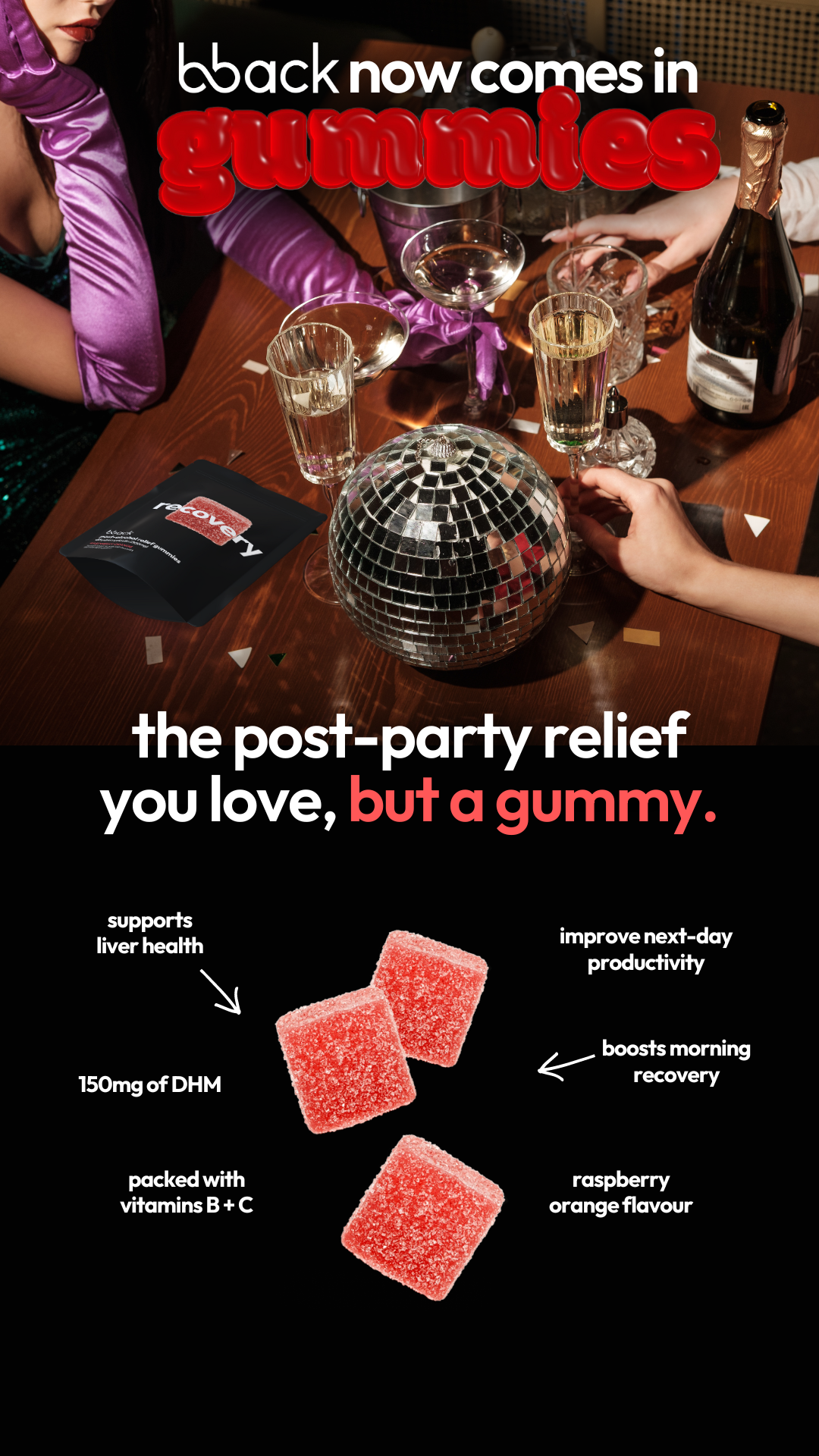 [Clearance] Bback Recovery Gummies | Hangover Relief | DHM gummy ...