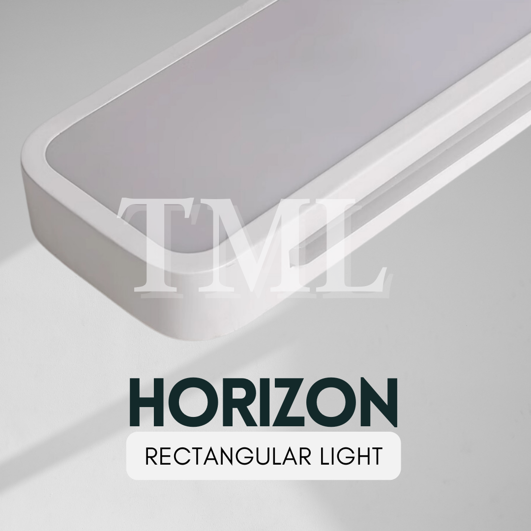 Nordic Horizon Black White Rectangular Linear Pod Led Ceiling Light 78cm Corridor Bedroom ...