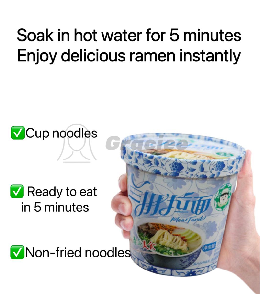 [ LOCAL SELLER ] Halal Certified Lanzhou Ramen Mee Tarik Instant Food ...
