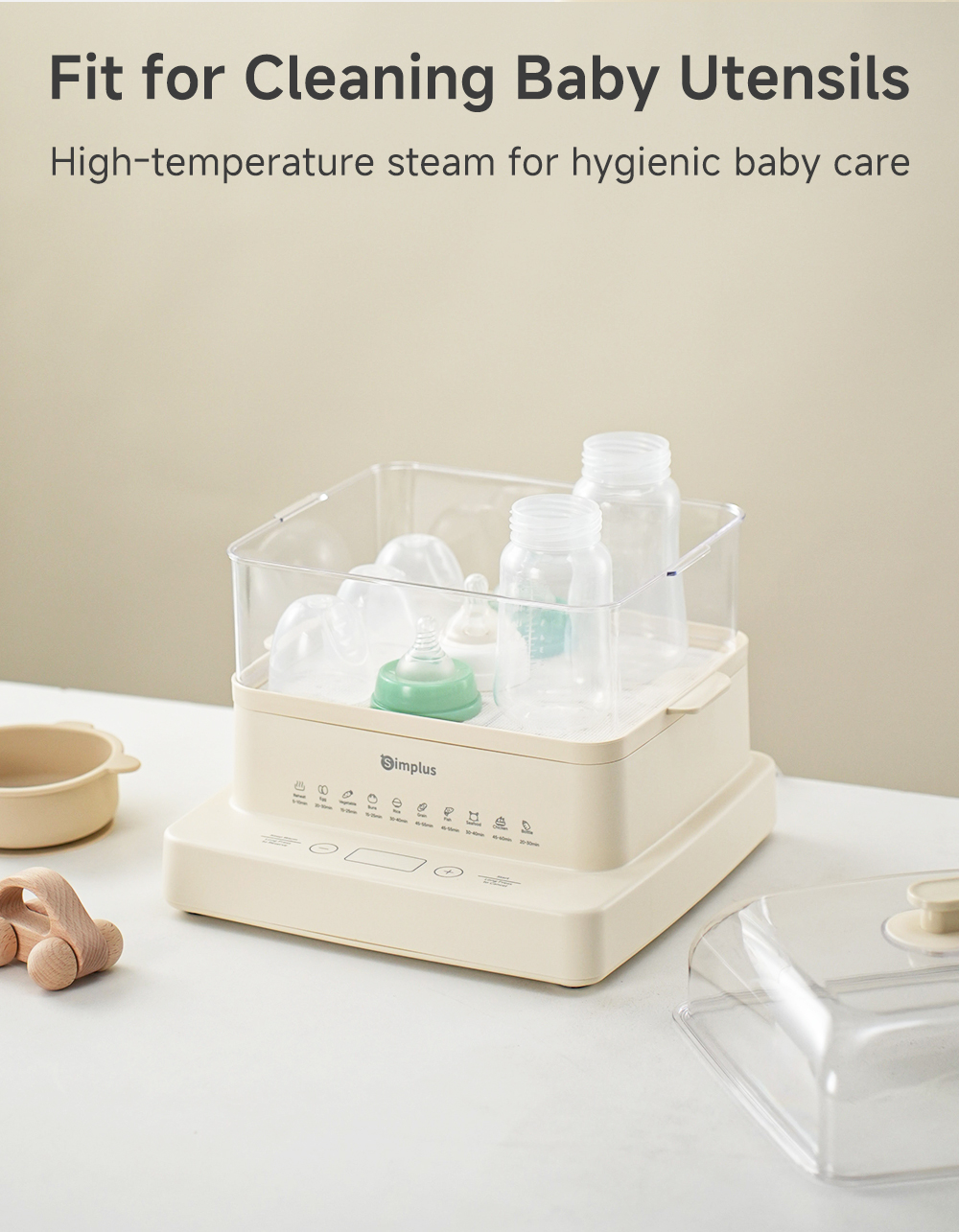 Simplus Electric Food Steamer丨3-Tier 14L Capacity丨1200W Power丨24hrs ...