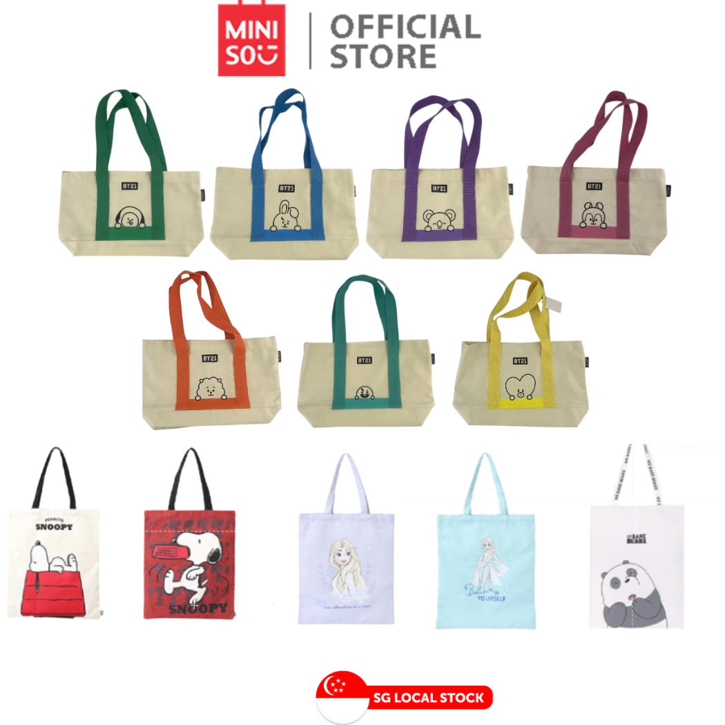 MINISO Shopping Bag Collection (BT-21/Snoopy Travel Collection/We Bare ...