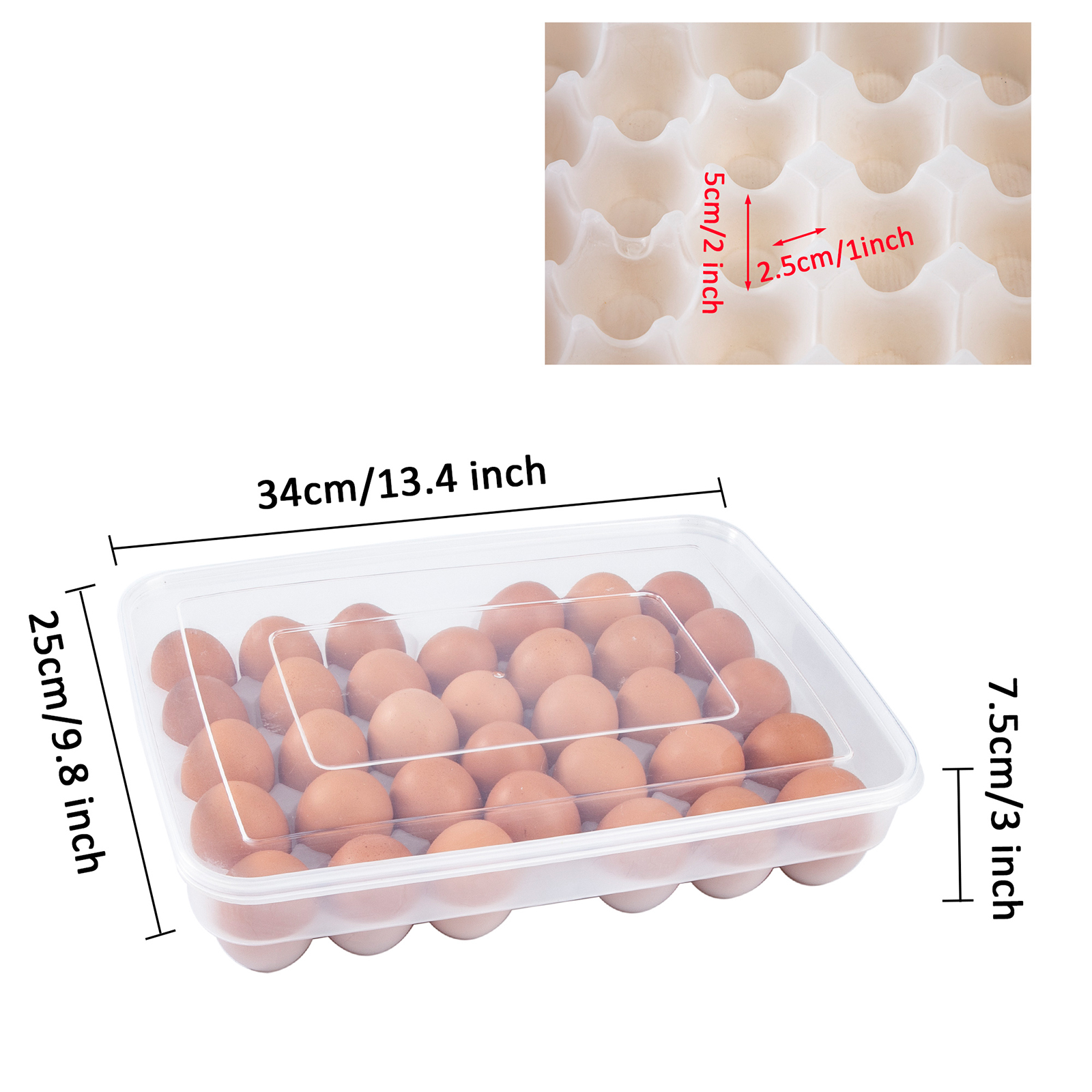 【SG】Egg Storage Large Kitchen Egg Holder Kitchen Organiser Egg Insert ...