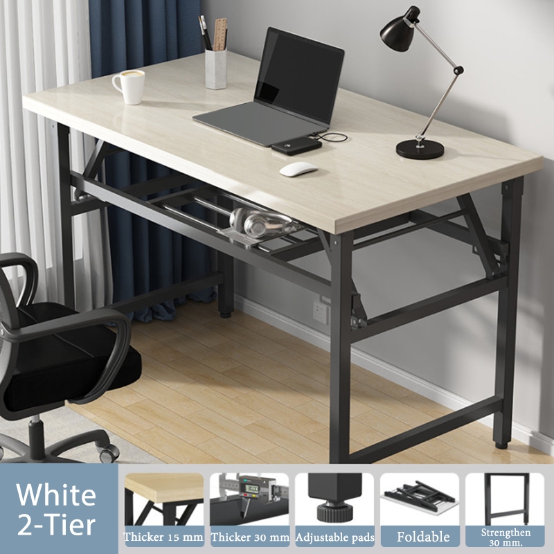 【Free Installation】 Folding Table Computer Table Foldable Banquet Table ...