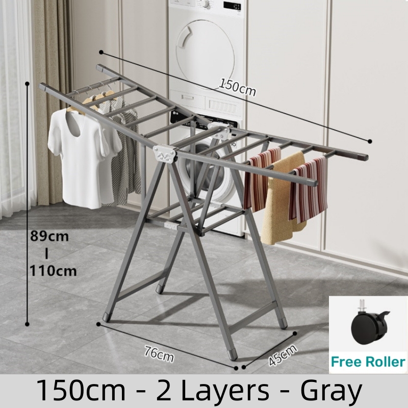 [SG Stock]Foldable Clothes Drying Rack Multifunctional Laundry Rack ...