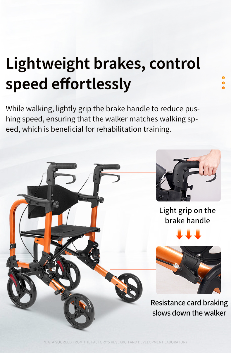 Light folding wheelchair, walker for adults and elderly, travel ...