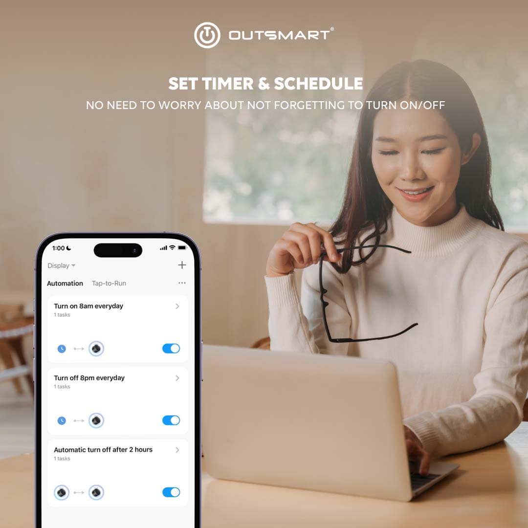 🔥🇸🇬OUTSMART Wifi Smart Plug 16A UK Energy Saving Smart Socket Smart ...