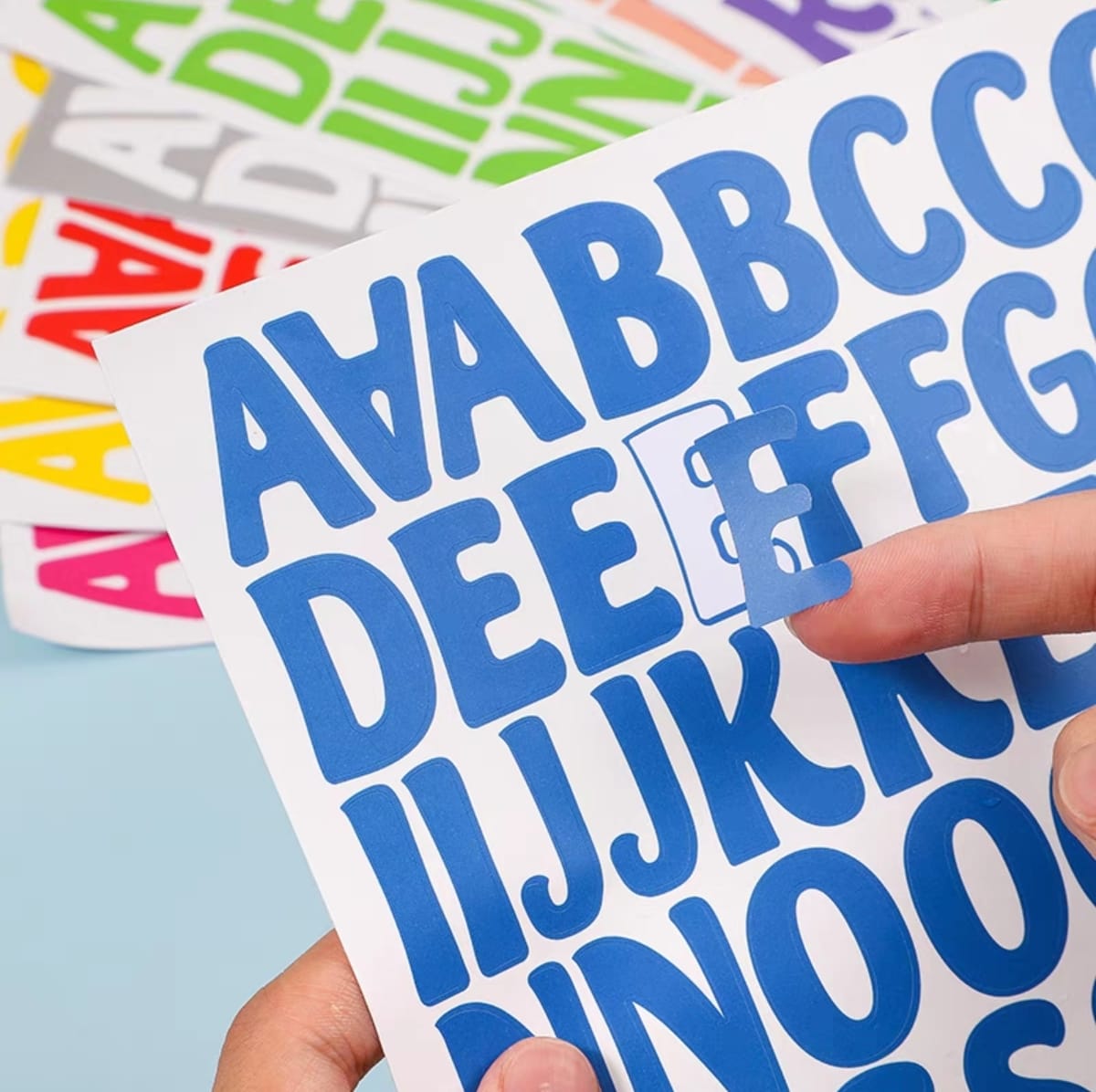 [STK 05] Paper Sticker | Matte Color Sticker | Alphabet Letter A to Z ...