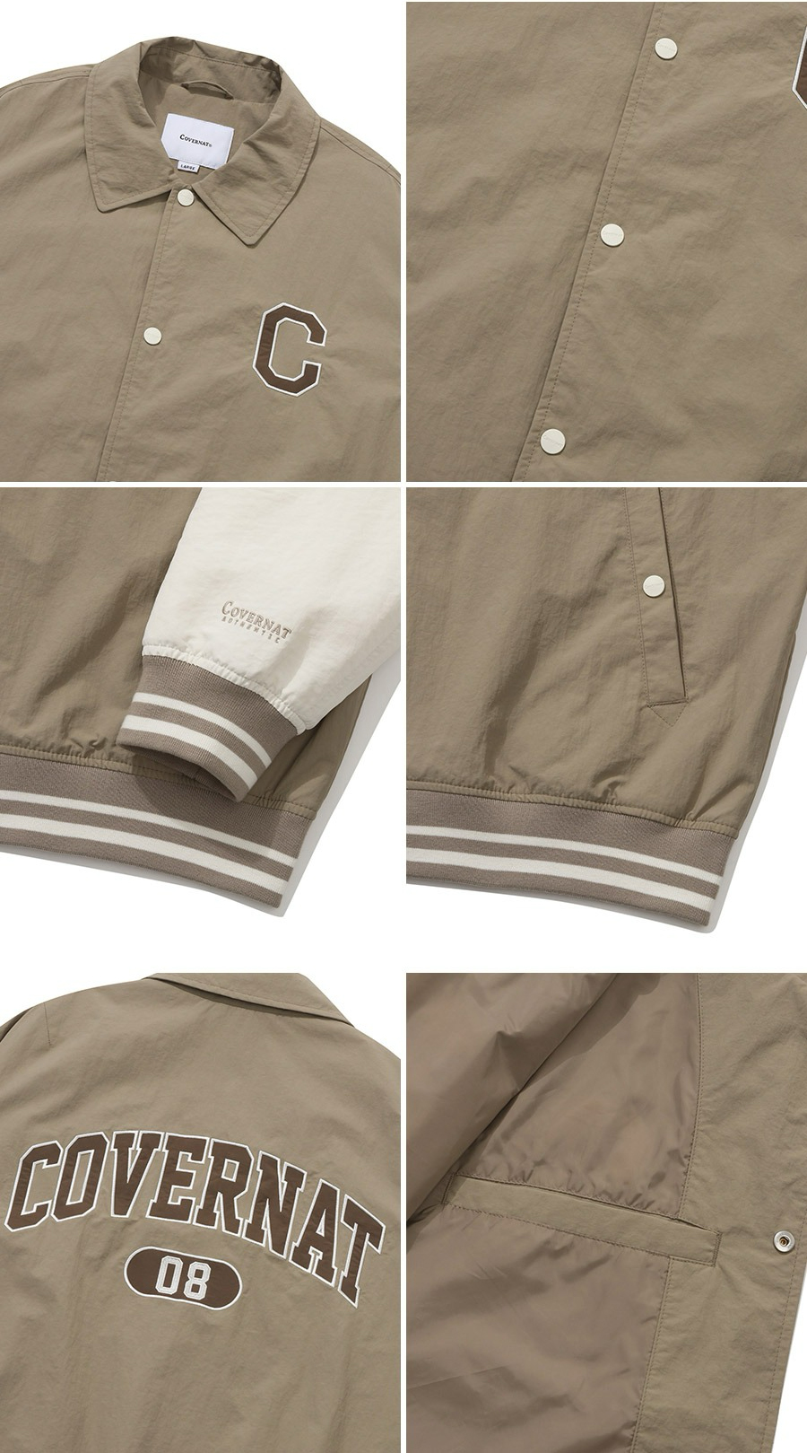 COVERNAT C Logo Collar Varsity Jacket - 2 Colors (2024 NEW) | Shopee ...