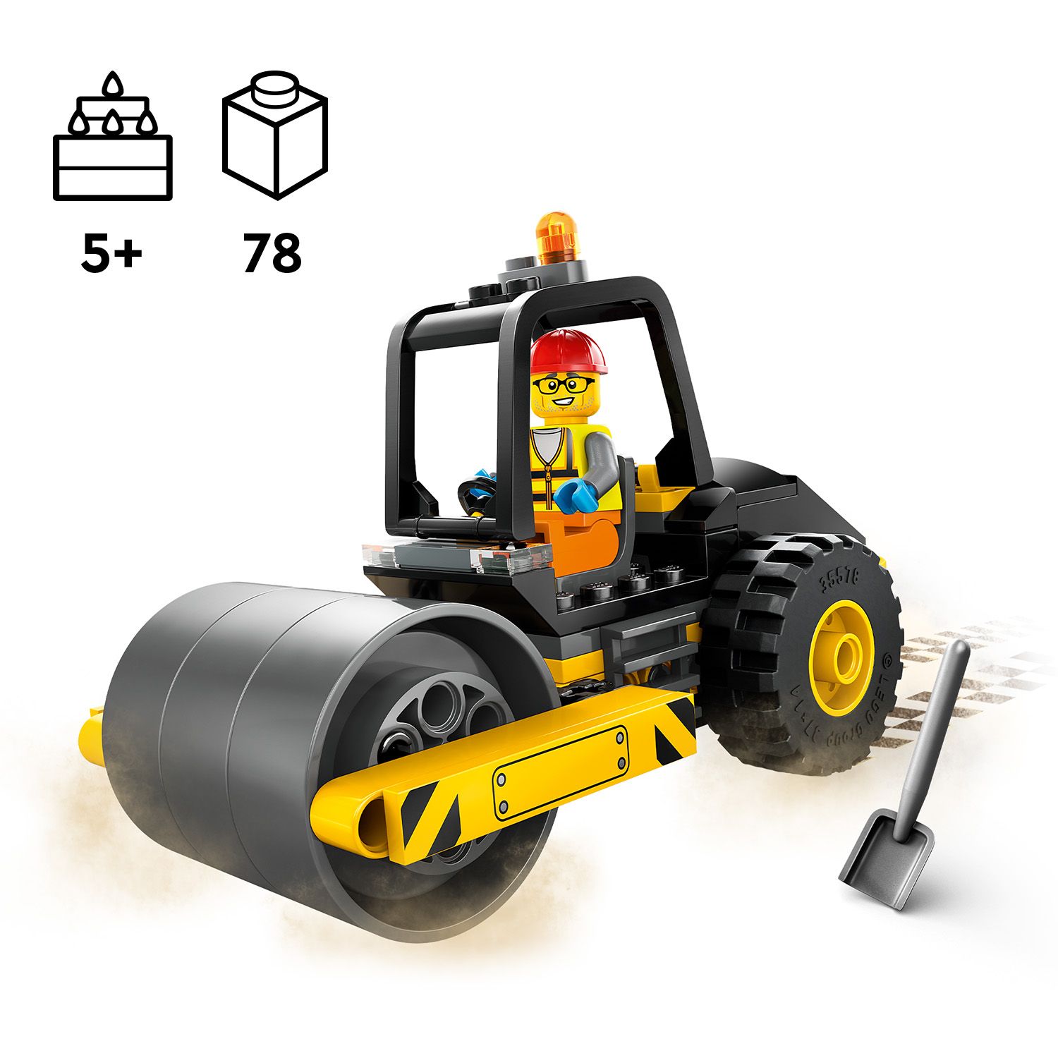 LEGO City 60401 Construction Steamroller Building Set Toys (78 Pieces ...