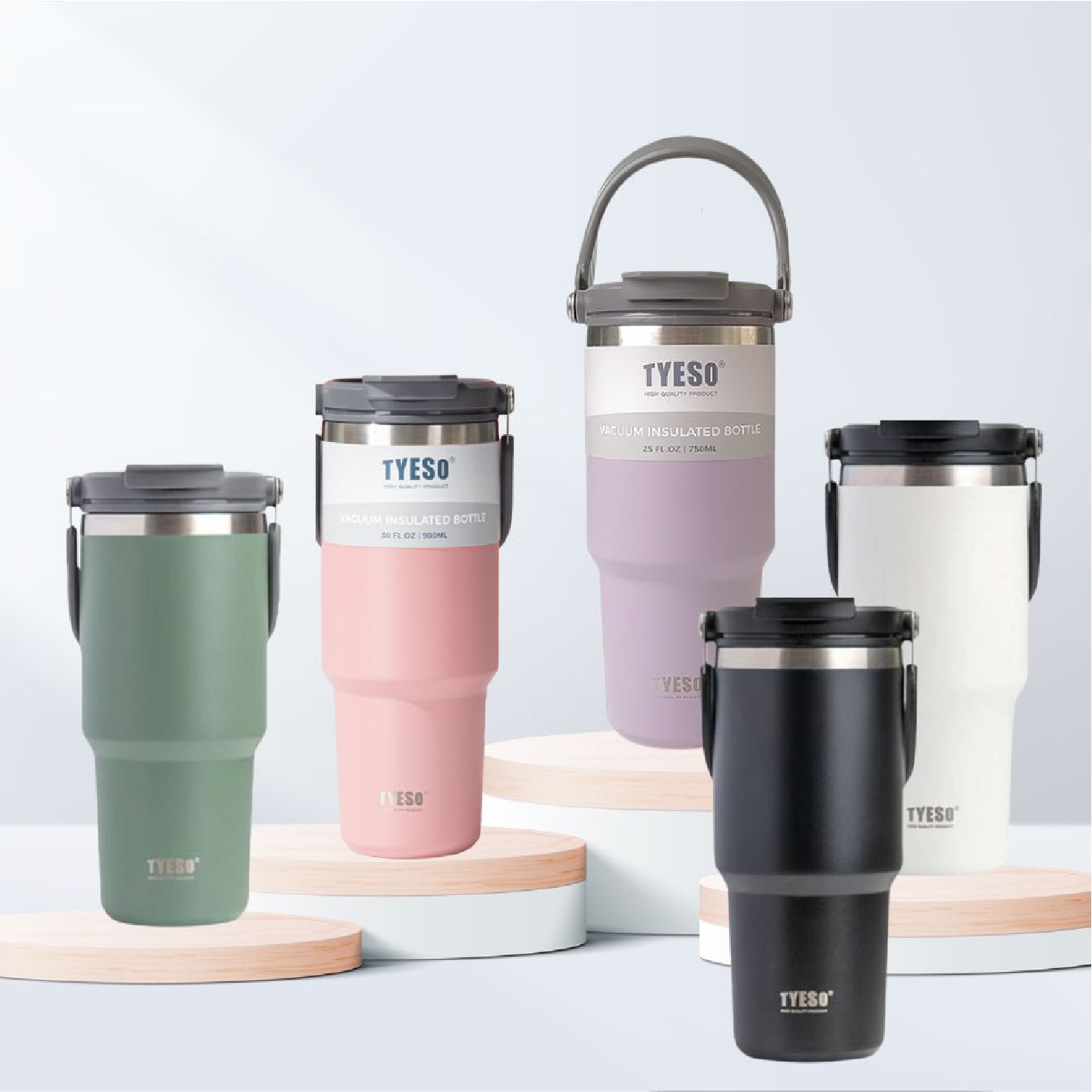 🇸🇬Koala Home🔥TYESO Thermos Tumbler Thermal Flask Water Bottle Vacuum ...