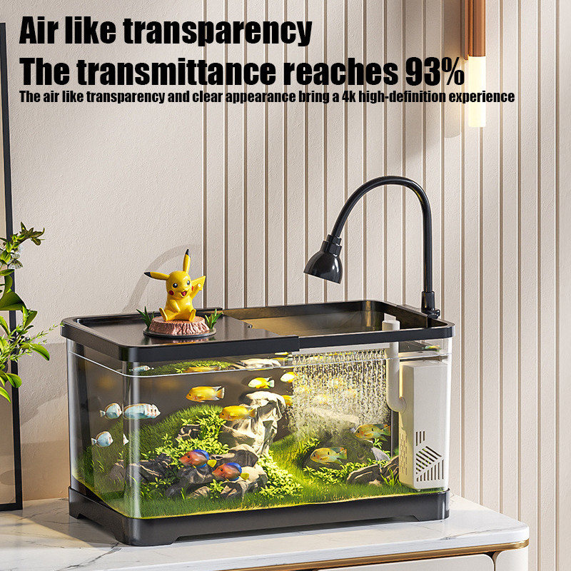 【SG Ship】Fish Tank Desktop Fish Aquarium Filter Terrapin Tank Landscape ...