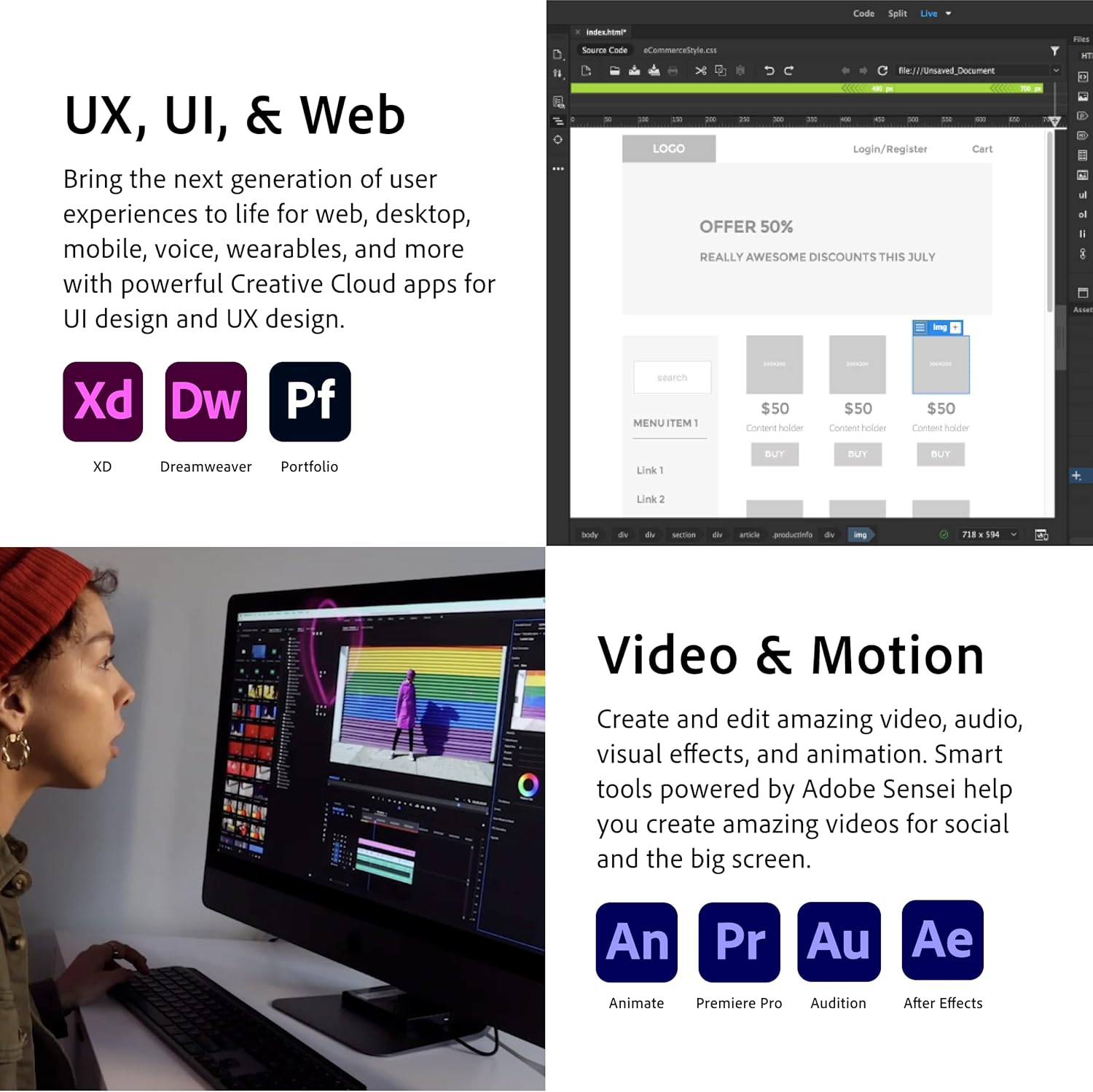 Adobe Creative Cloud All Apps Retail Subscription License | 20+ Apps | 100 GB Cloud | Official ...