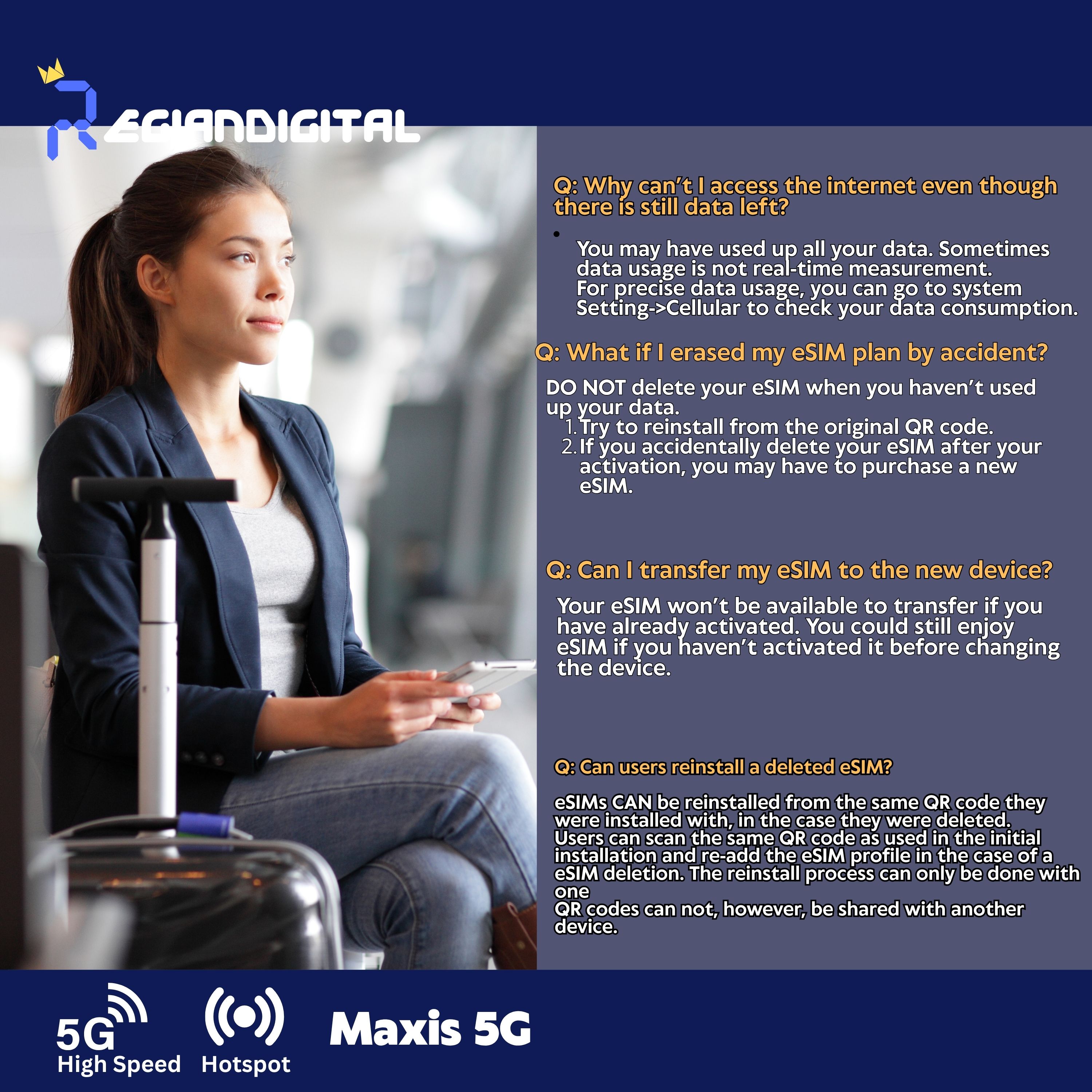 Malaysia eSIM 1 – 5 Days 500MB–2GB Daily High-Speed Unlimited Data Instant Maxis 5G Travel eSIM ...