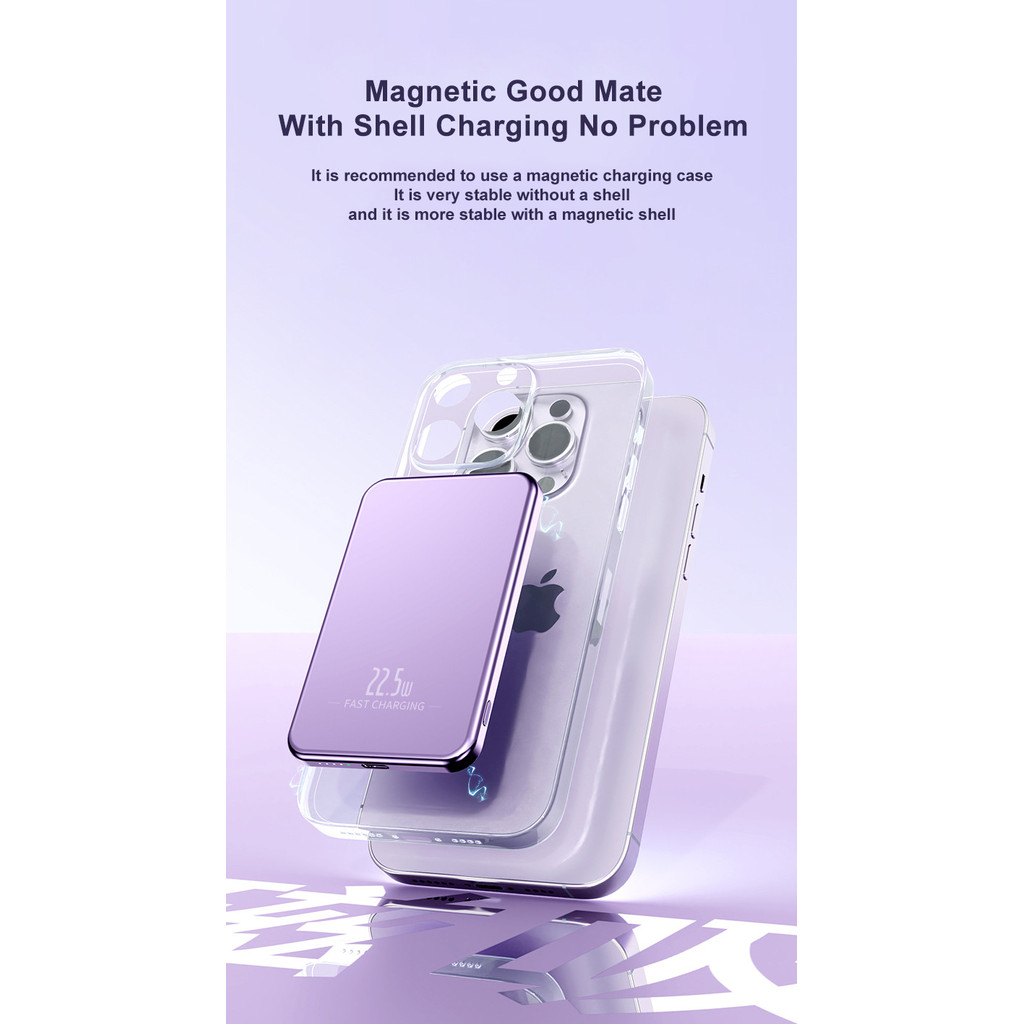 [😀SG Ready Stock](3C certification)Magnetic Power Bank 22.5W Fast ...