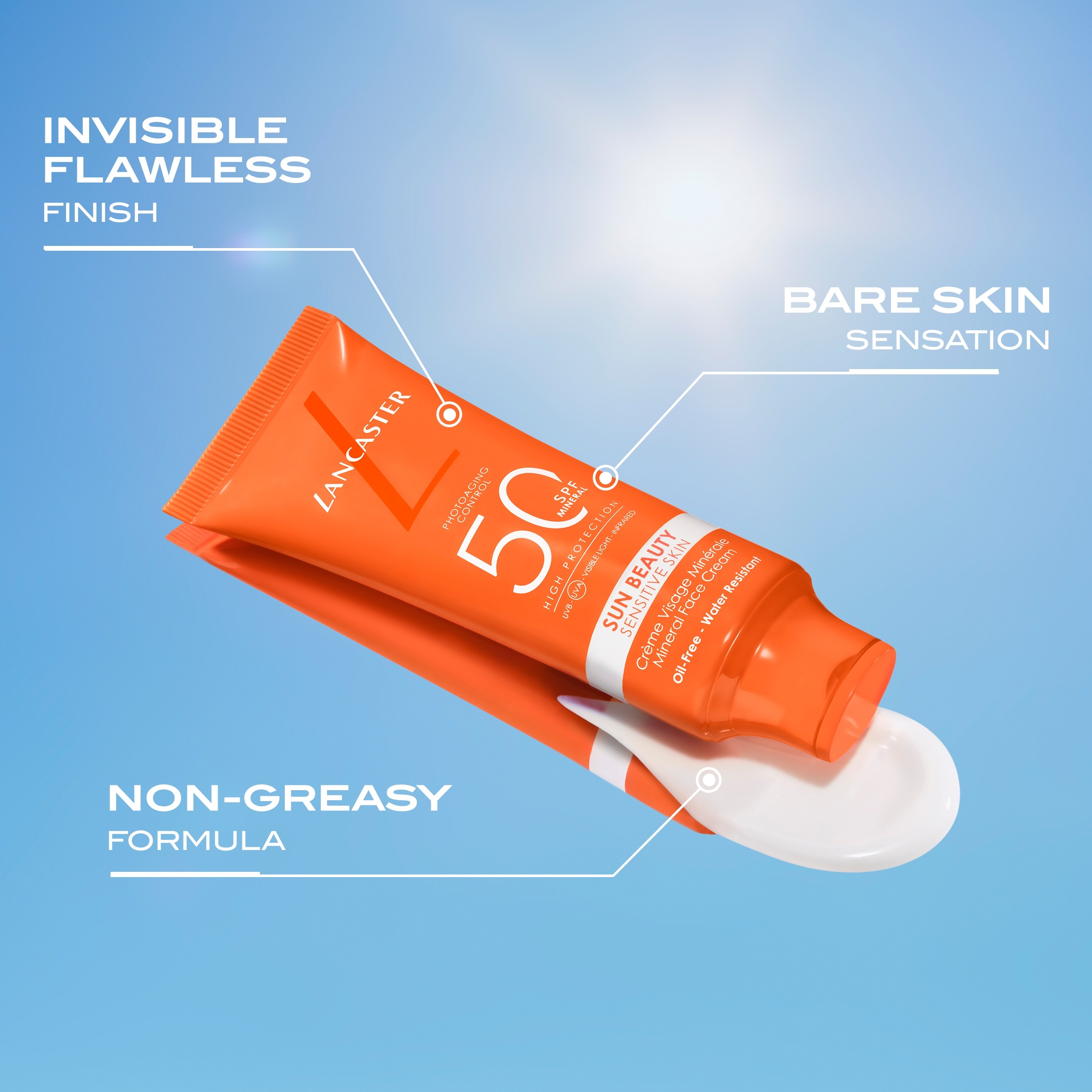 Lancaster Sun Beauty Sensitive Skin Mineral Face Cream SPF50 50ml ...