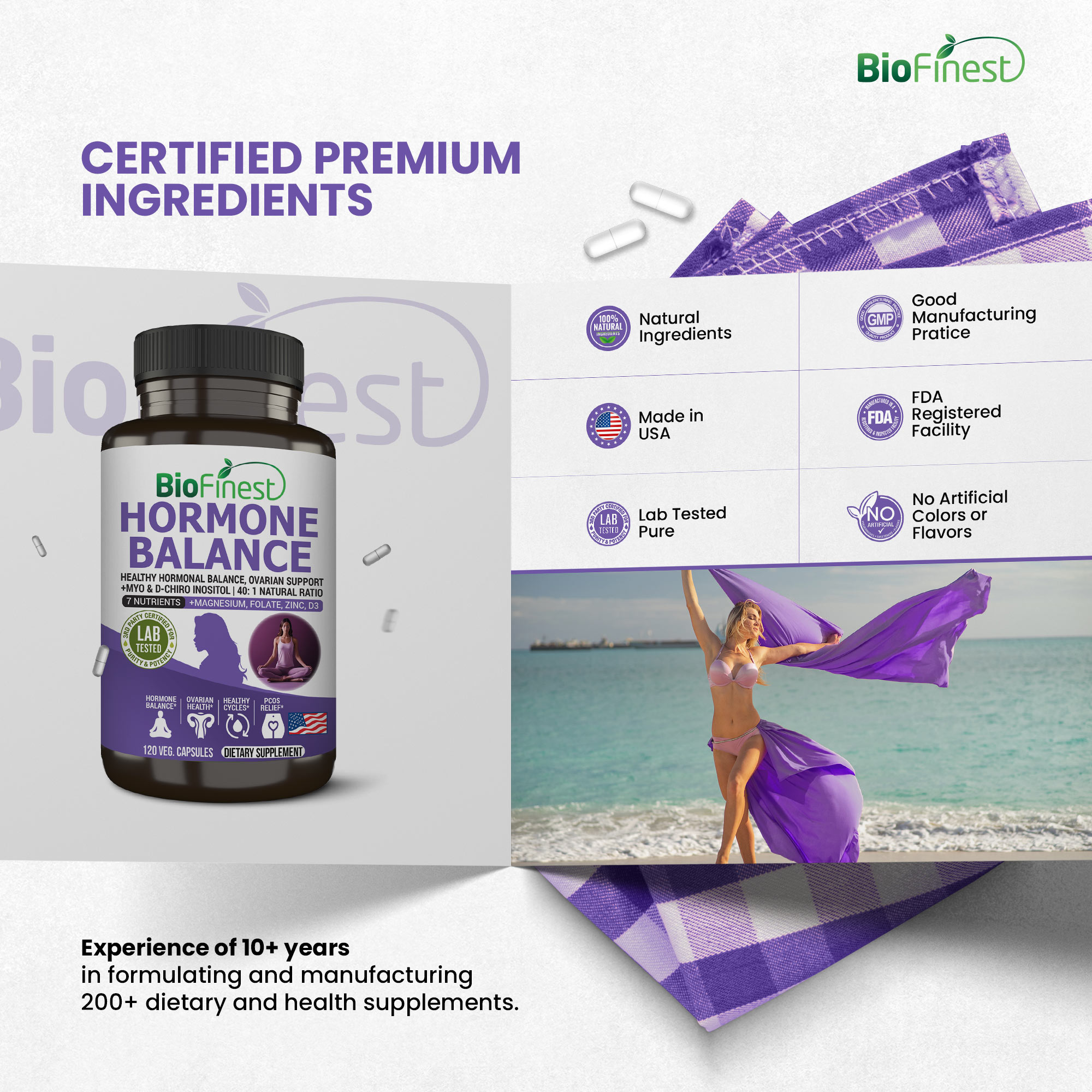 Biofinest Hormone Balance Supplement - 40:1 Myo D-Chiro Inositol ...