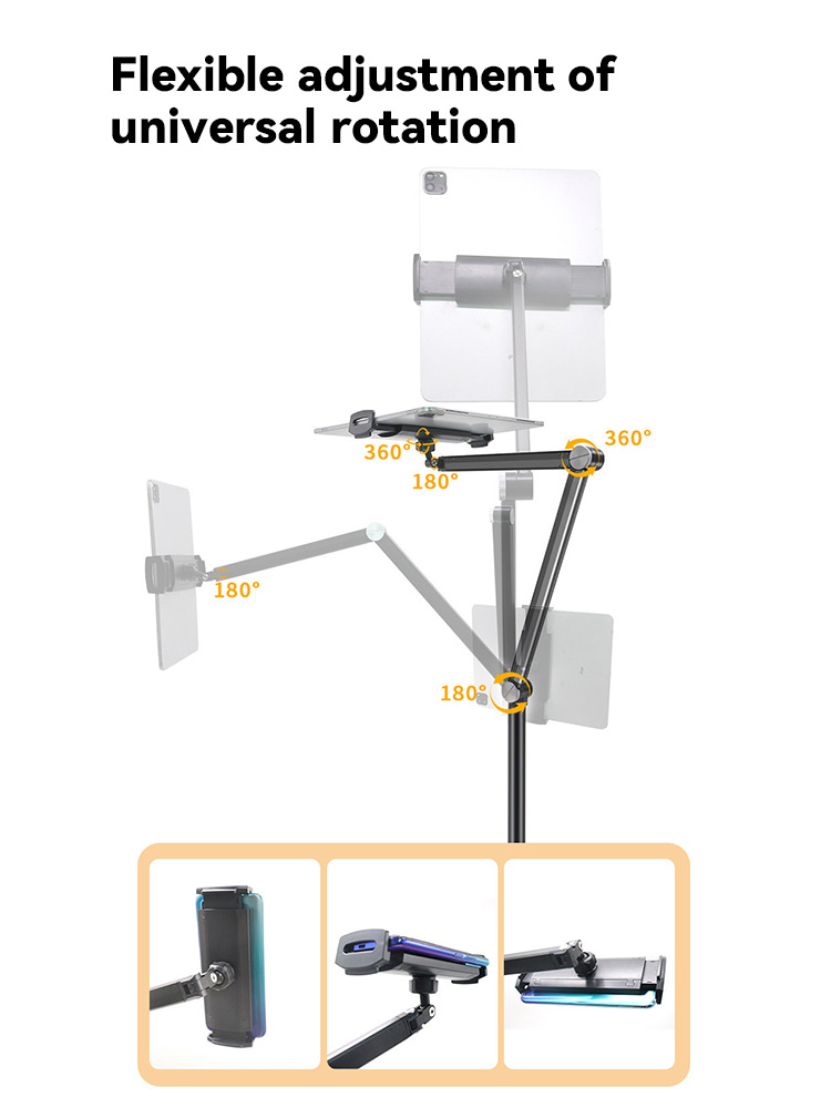 Lemorele Portable Monitor Holder Monitor Stand Riser Clamp Phone Tablet ...