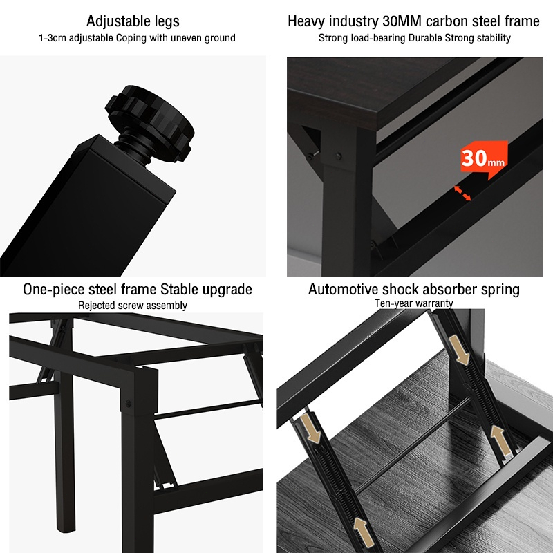 【Free Installation】 Folding Table Computer Table Foldable Banquet Table ...