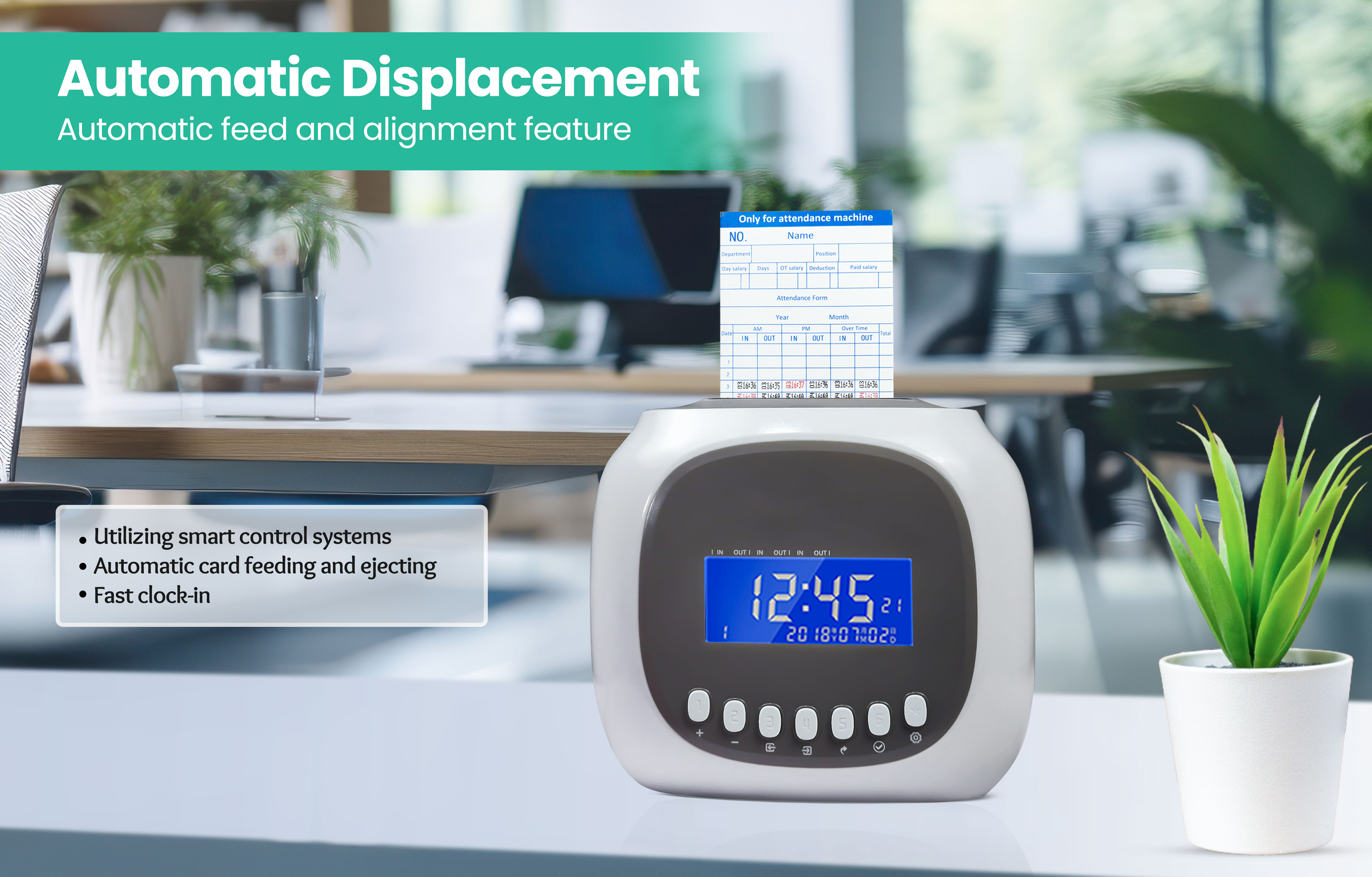 Punch Card Machine Attendance Machine Time Recorder Local Warranty ...