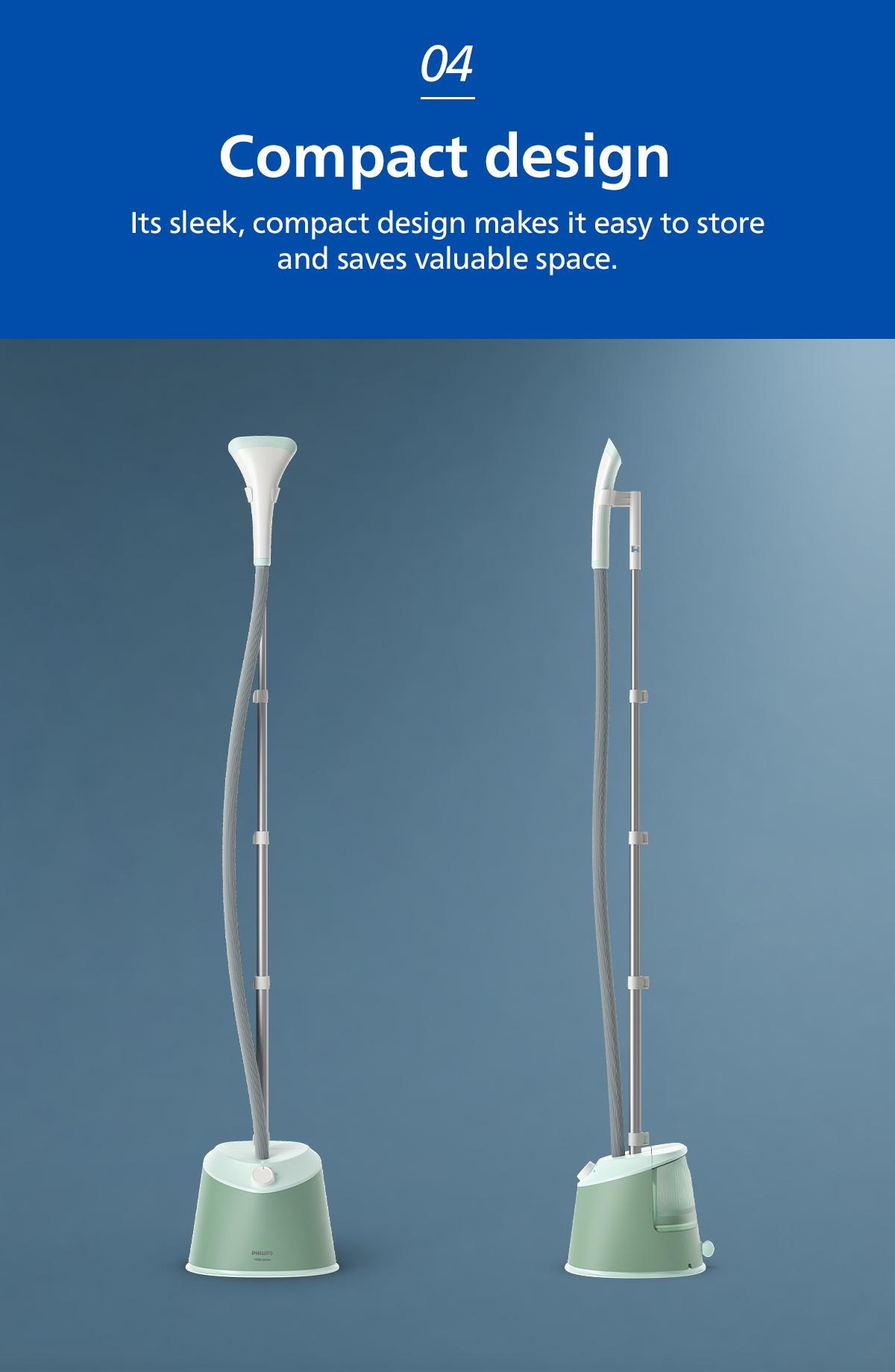 (NEW) PHILIPS Stand Garment Steamer 1000 Series - STE1020/40, 1800W, 3 ...