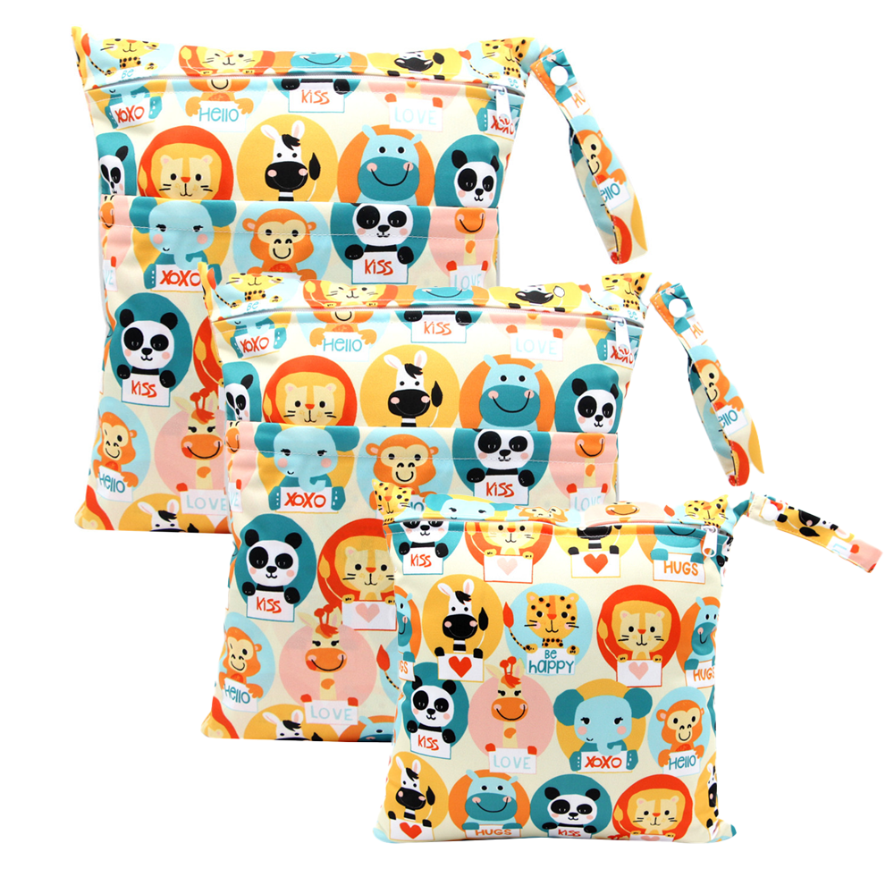 [SG stock] Customised Waterproof Wet Bag Nappy Bags Double Zip Large ...