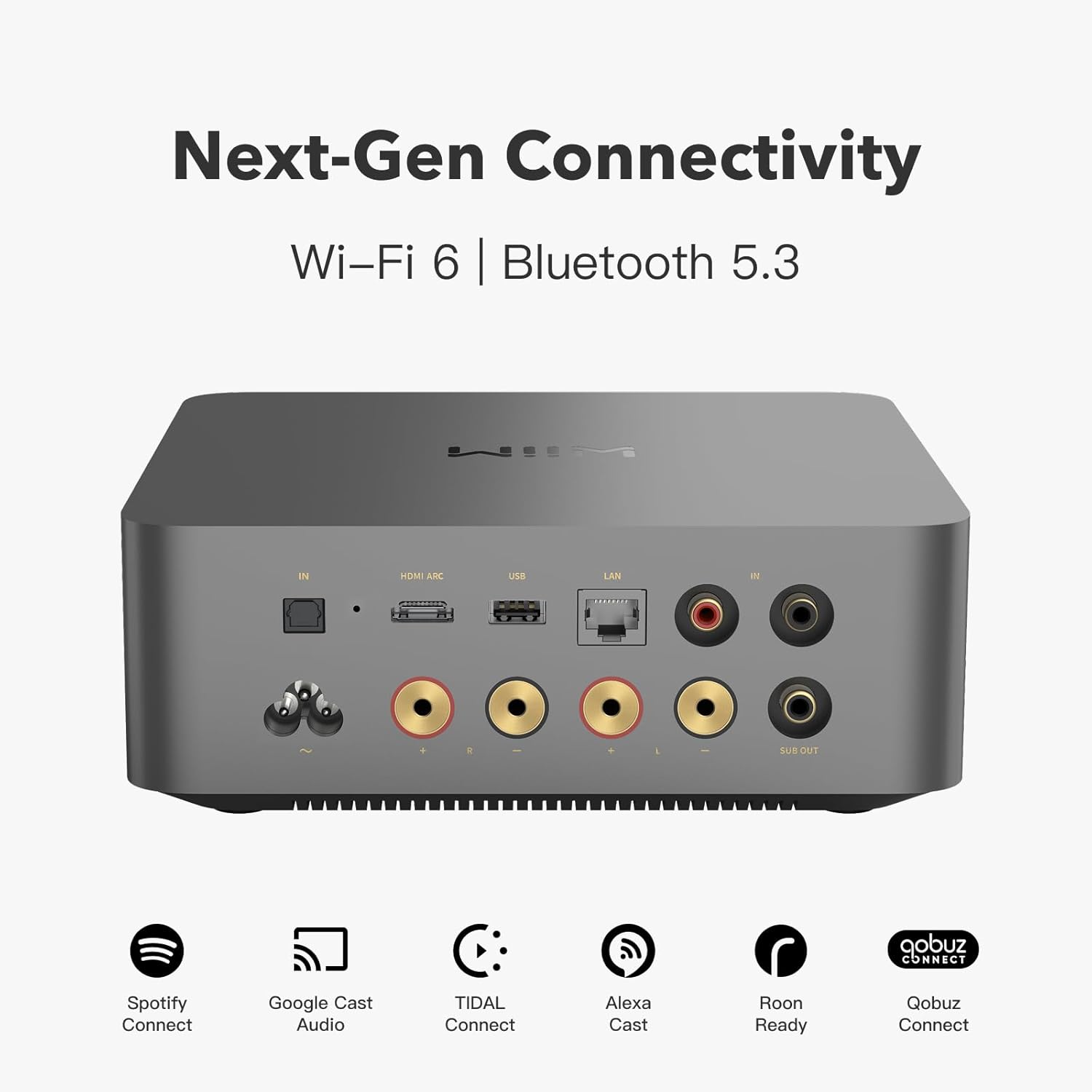WiiM Amp Ultra Multi-Room Wireless Bluetooth Transceiver, WiFi Network ...