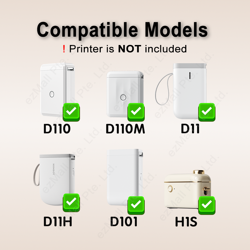 NIIMBOT Cable Label for D11 D110 D101 H1S Cord Tag Printer Sticker ...