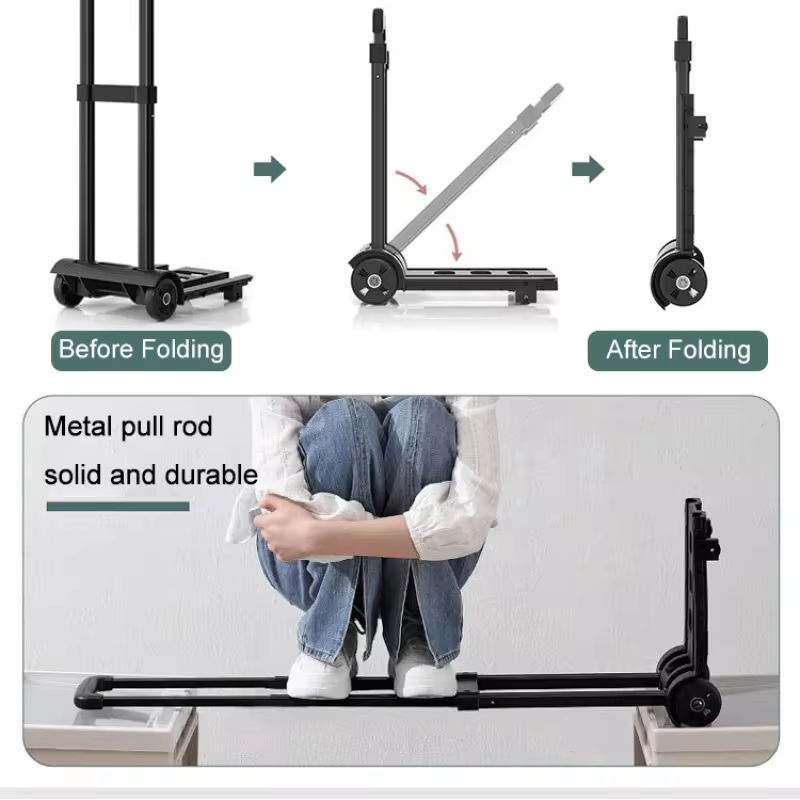 Flatbed Trolley/Trolley Cart/Foldable Non-Slip Trolley Universal wheel ...