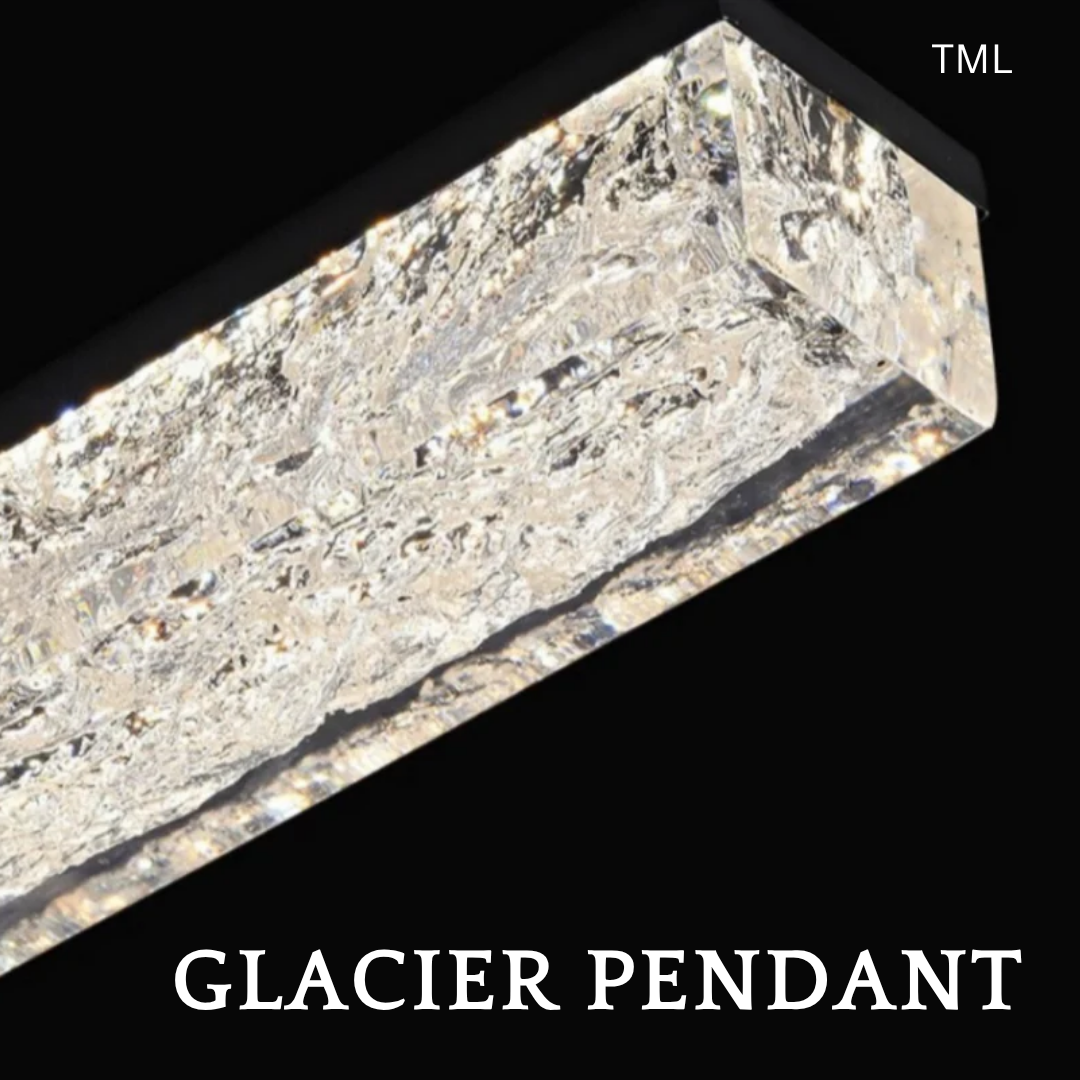 Glacier Pendant Light – Modern LED Linear Hanging Light for Kitchen ...