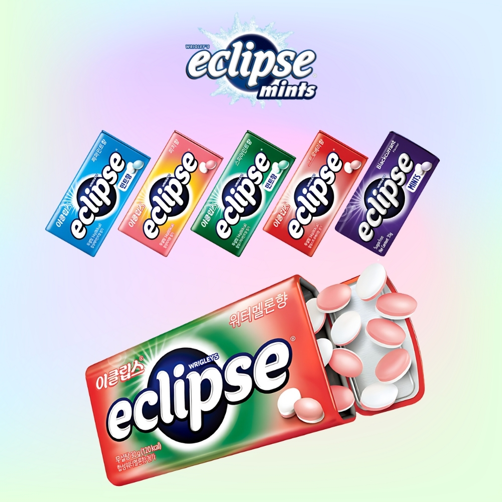 Eclipse Sugar Free Candy 6 Types / Pepper Mint / Spearmint / Peach ...