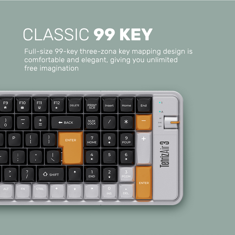 Alcatroz Tetriz Air 3 Multi-Device Rechargeable Dual Mode Wireless ...