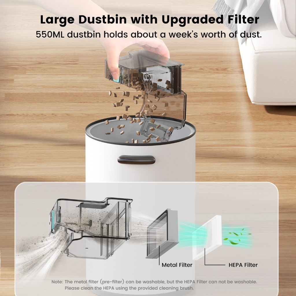 Lefant M210 Robot Vacuum //4000Pa // Clean 1300sft² in 120 min // Dustbin 500ML | Shopee Singapore