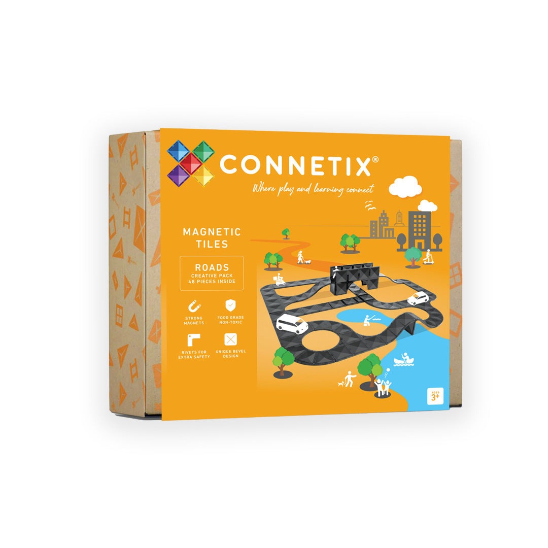 Authentic Connetix Tiles - 48 Piece Road Creative Pack | Shopee Singapore