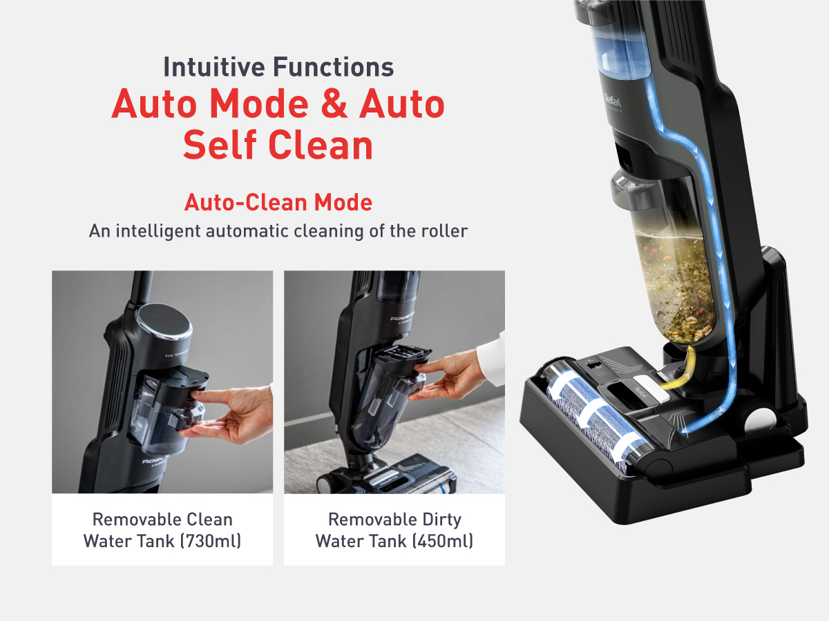 Tefal X-Clean 4 Wet & Dry Handstick Vacuum GF5035 - 2-in-1 Vacuum ...