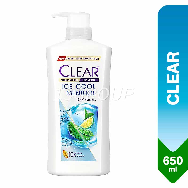 CLEAR Women Ice Cool Menthol Anti Dandruff Shampoo, 650ml | Shopee ...