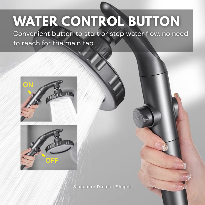 [SG Seller] Pressurized Shower Head 360 Rotatable | 12CM Large Panel ...