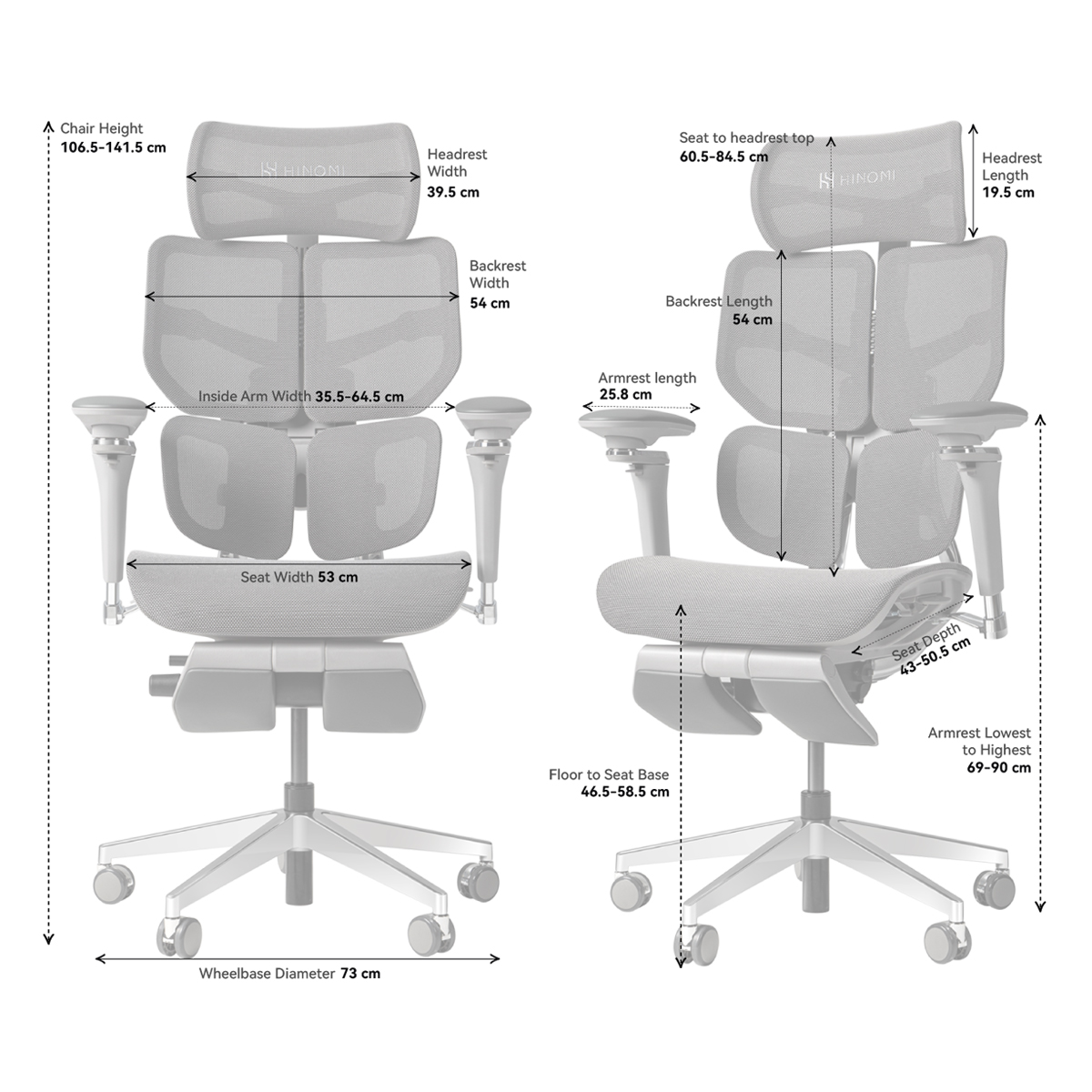 Hinomi X2 Pro Ergonomic Chair With 3D Back Support, Home Office Chair ...
