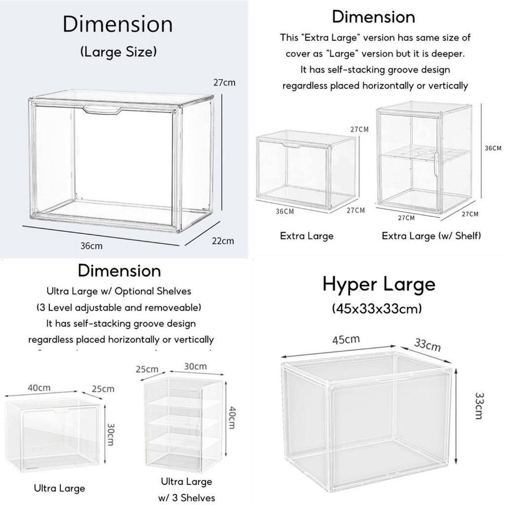 Transparent Storage Box Stackable Labubu Popmart Case With Removable ...