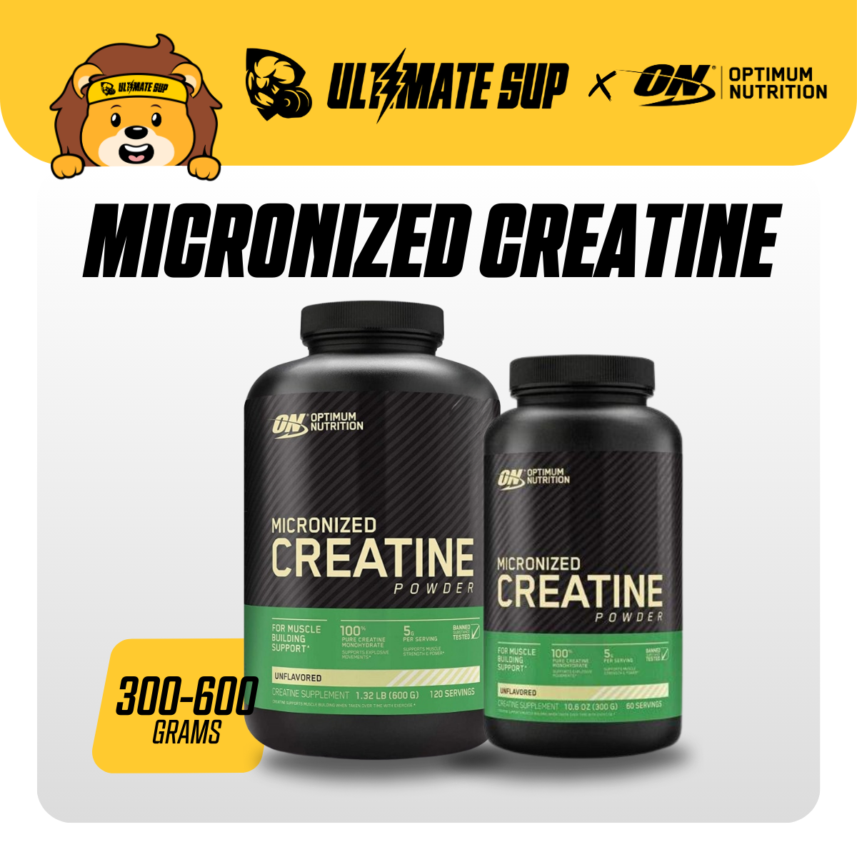 Optimum Nutrition, Micronized Creatine Powder, Build Muscle, Workout ...