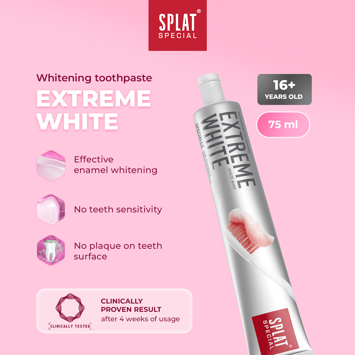 SPLAT Special Series Extreme White Toothpaste For Whitening Teeth 75ml ...