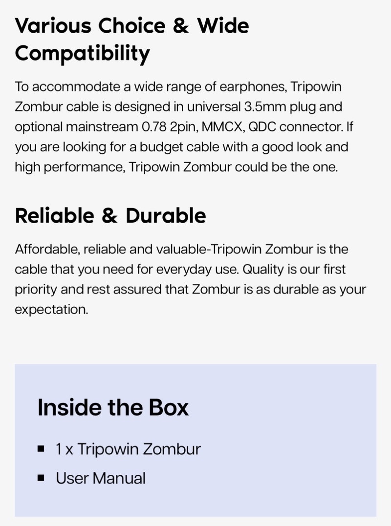 Tripowin Zombur HIGH-PURITY 4N OFC OXYGEN-FREE COPPER HIFI IEM Mic ...