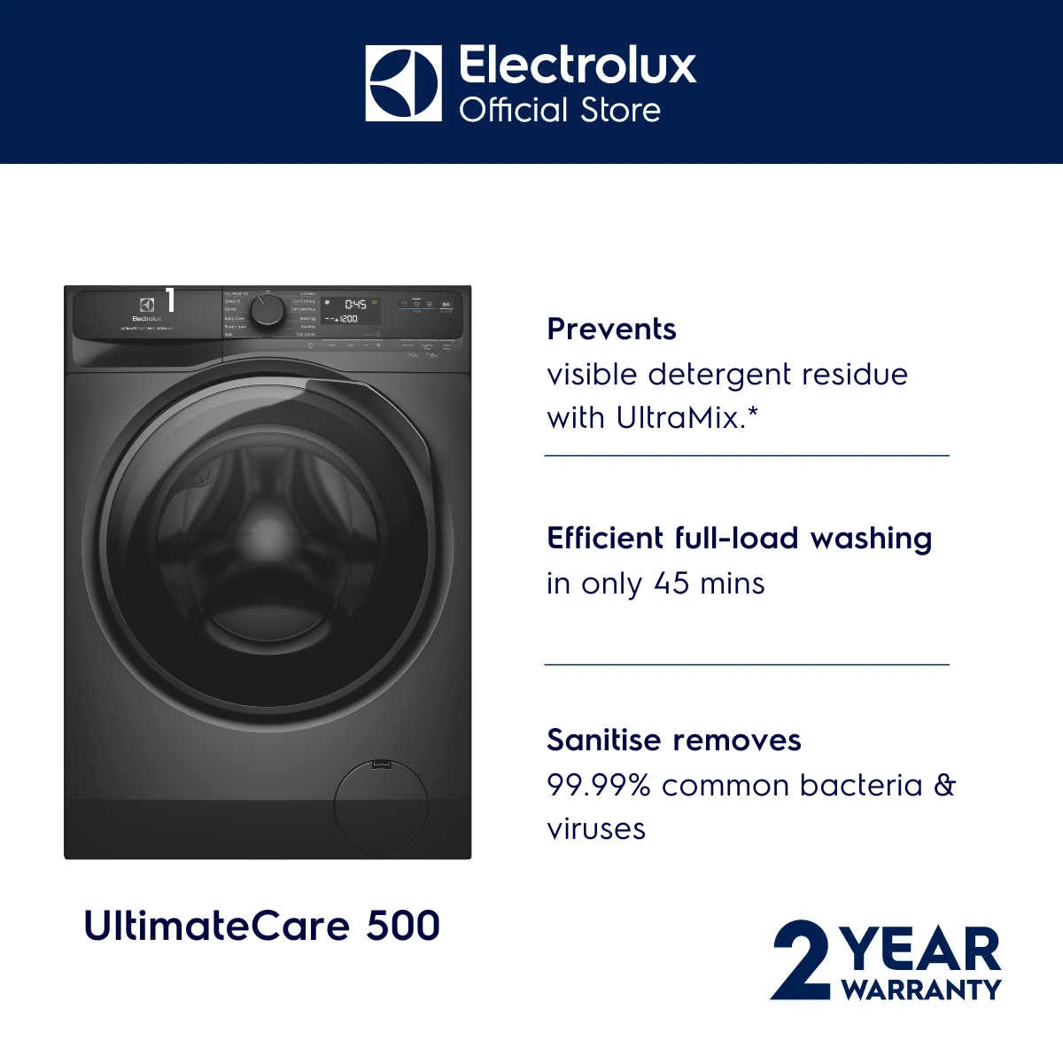 Electrolux EWF1023P5SC 10kg UltimateCare 500 Front Load Washing Machine ...
