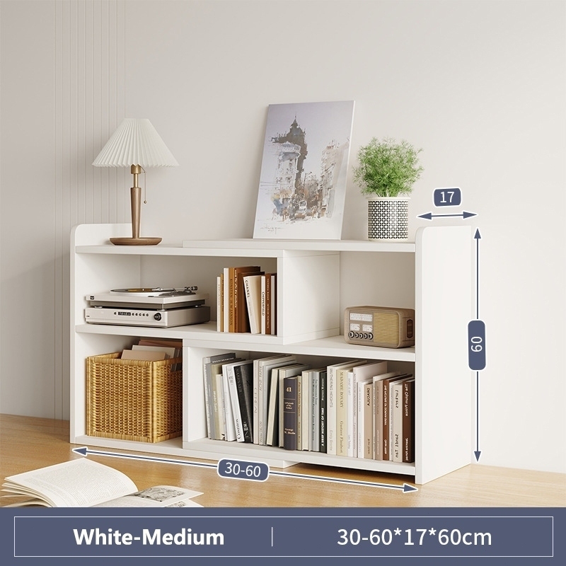 Expandable Desktop Storage Rack Simple Bookshelf Small Cabinet Table ...