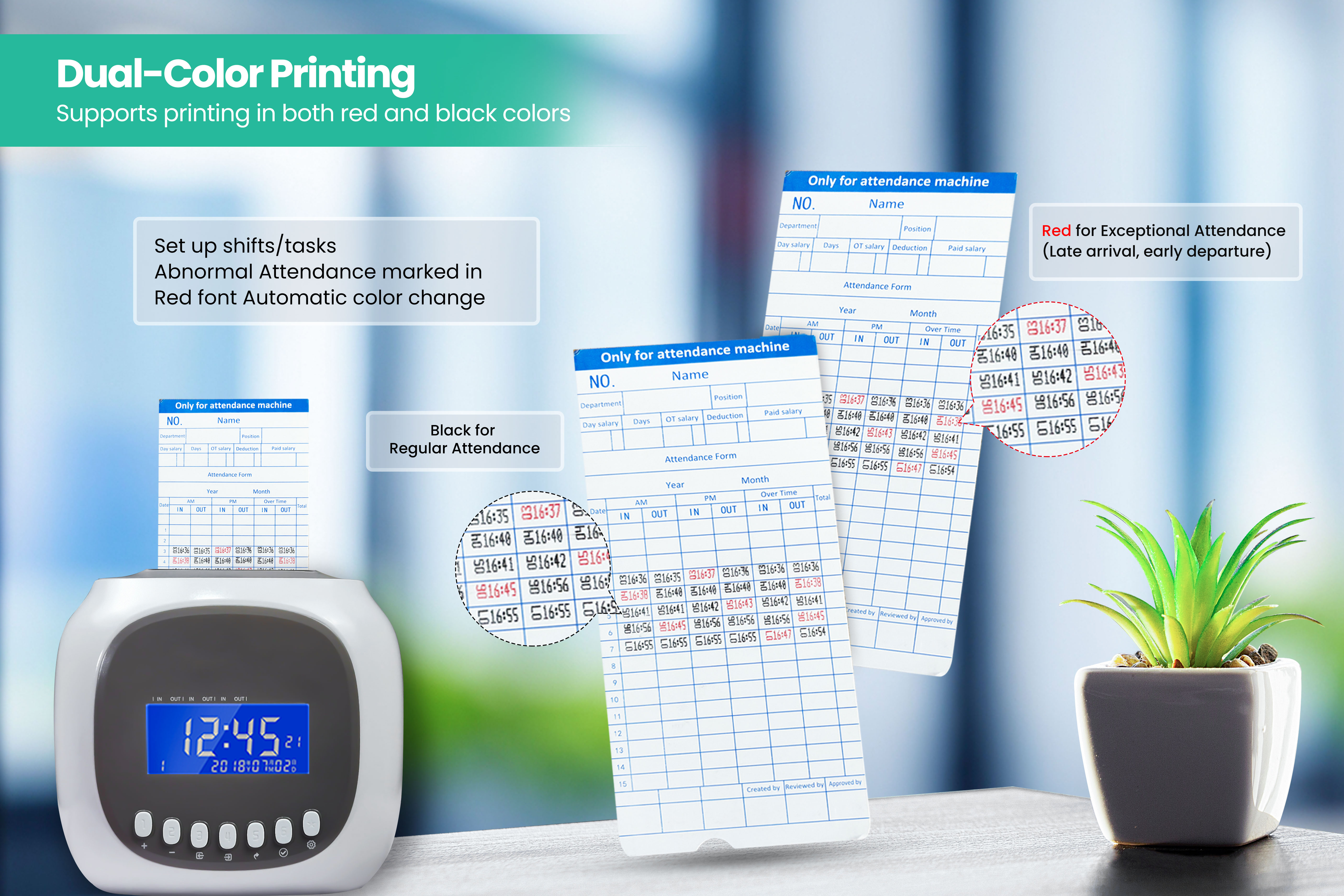 Punch Card Machine Attendance Machine Time Recorder Local Warranty ...