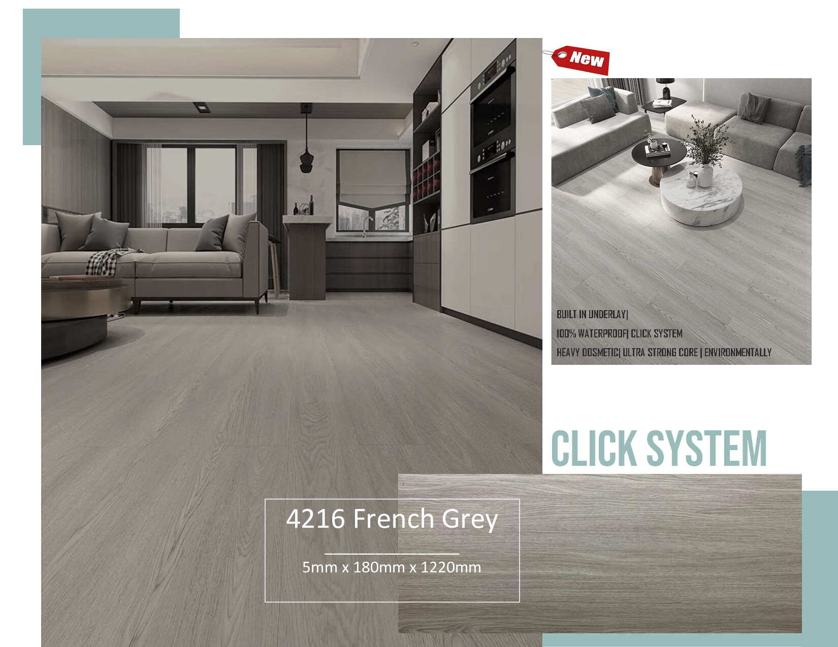 5mm Click system Flooring Sample LVT | Shopee Singapore