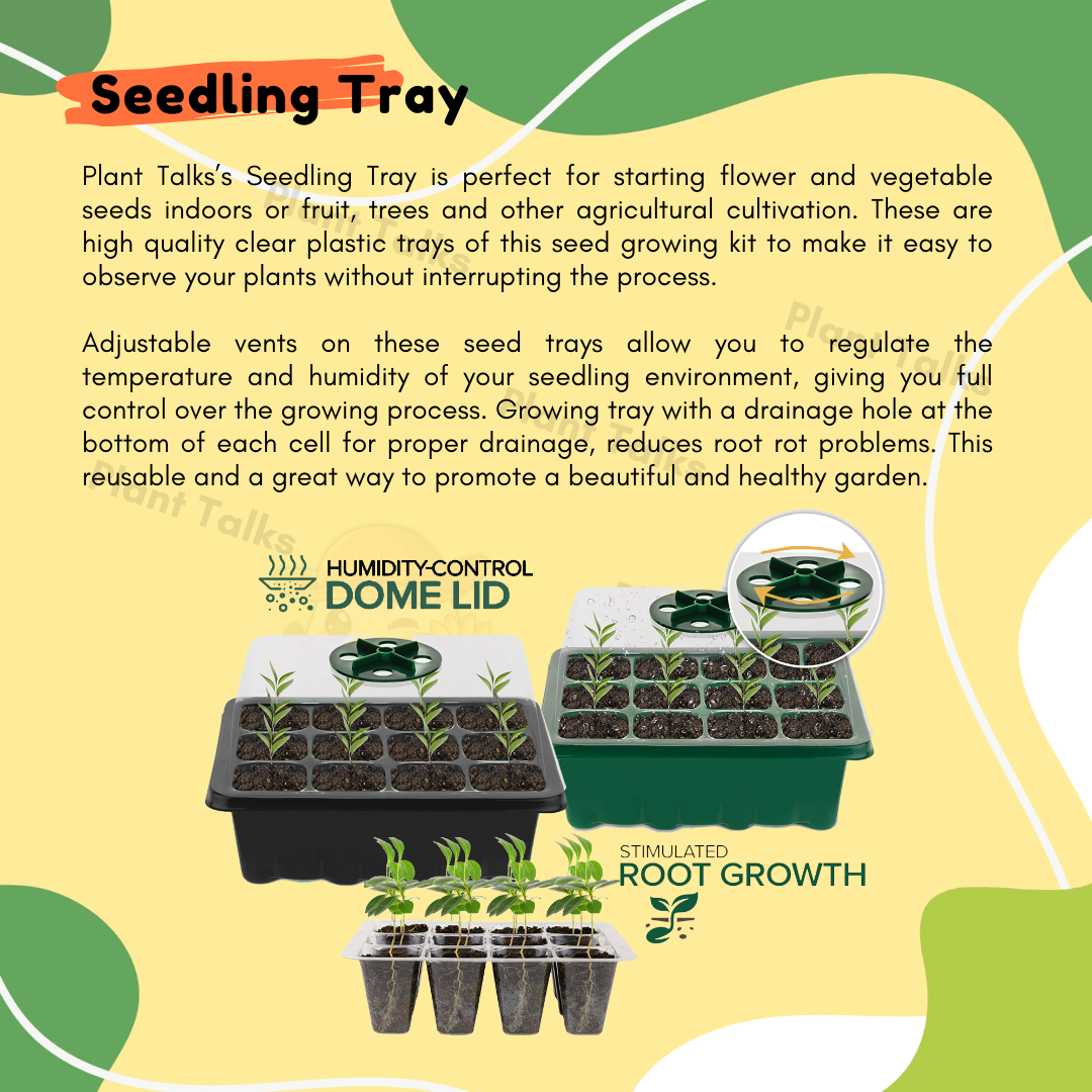 Plant Talks Seedling Tray | Seed Starter Kit | Germination Tray for ...