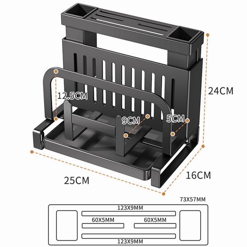 Stainless Steel Kitchen Rack Knife Holder Kitchen Tool Storage Spoon ...