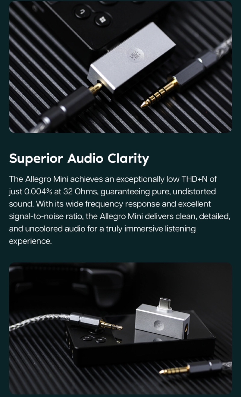 Kiwi Ears Allegro Mini High-Fidelity Portable IEM DAC with both 3.5/4.4 ...