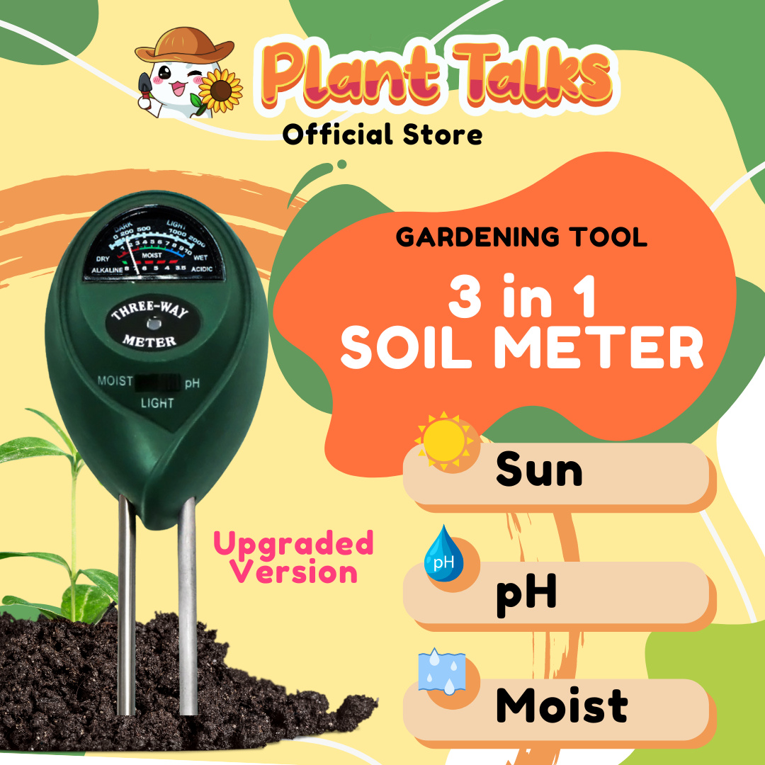 3 in 1 Soil Meter / PH Meter / Moisture Meter / Light Meter / Gardening ...